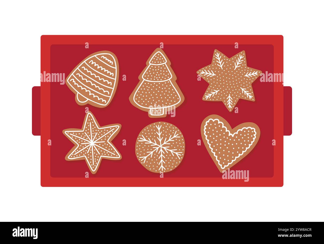 Biscuit christmas cookies red Stock Vector Images - Alamy