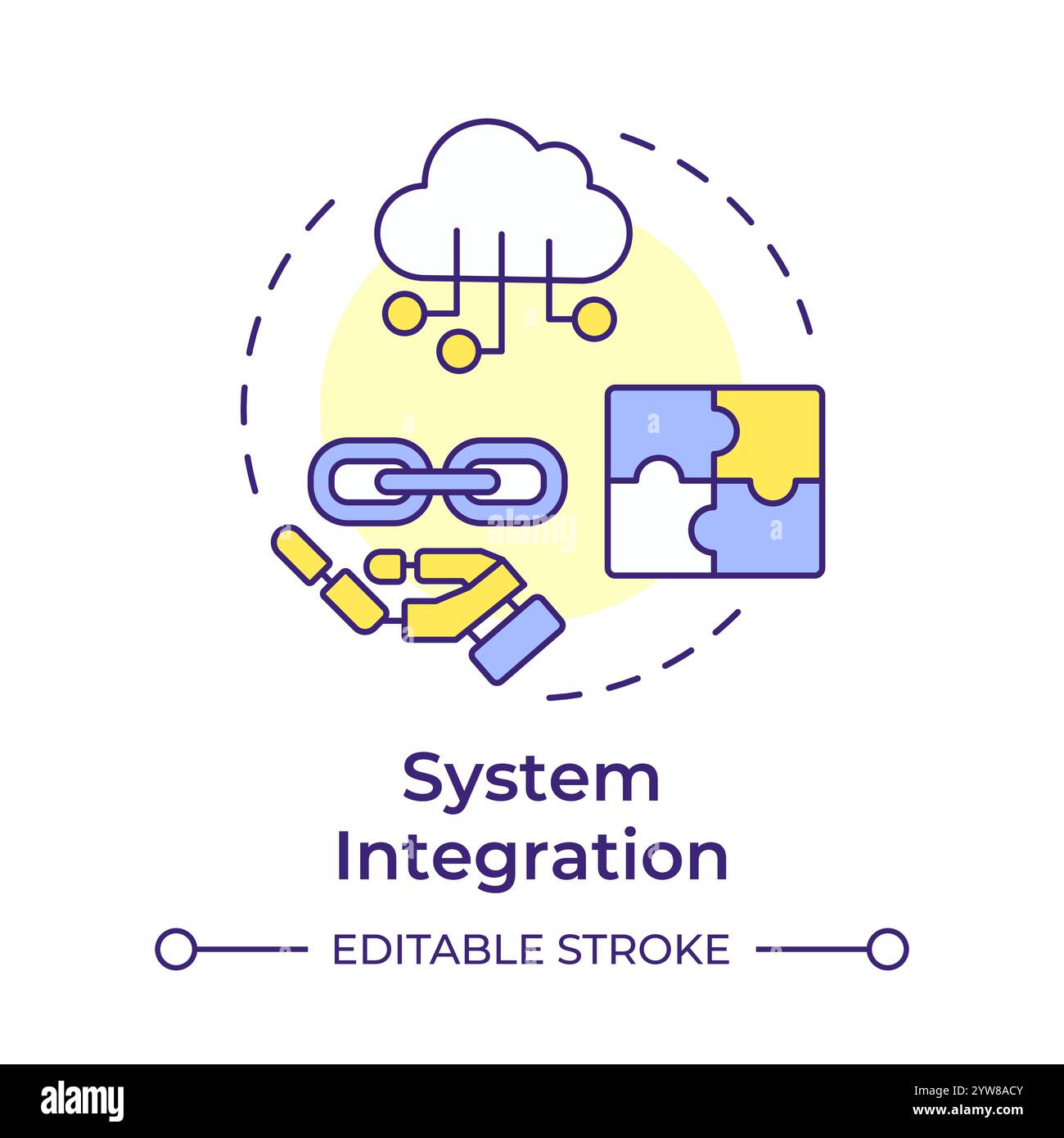 System integration multi color concept icon Stock Vector Image & Art - Alamy