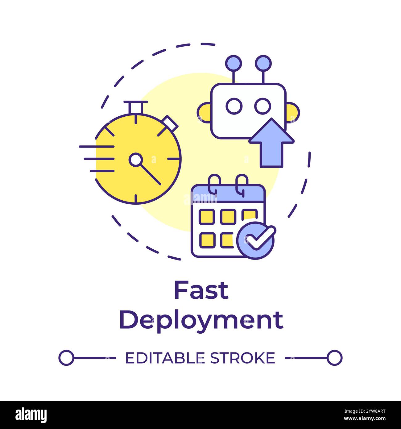 Fast deployment multi color concept icon Stock Vector Image & Art - Alamy