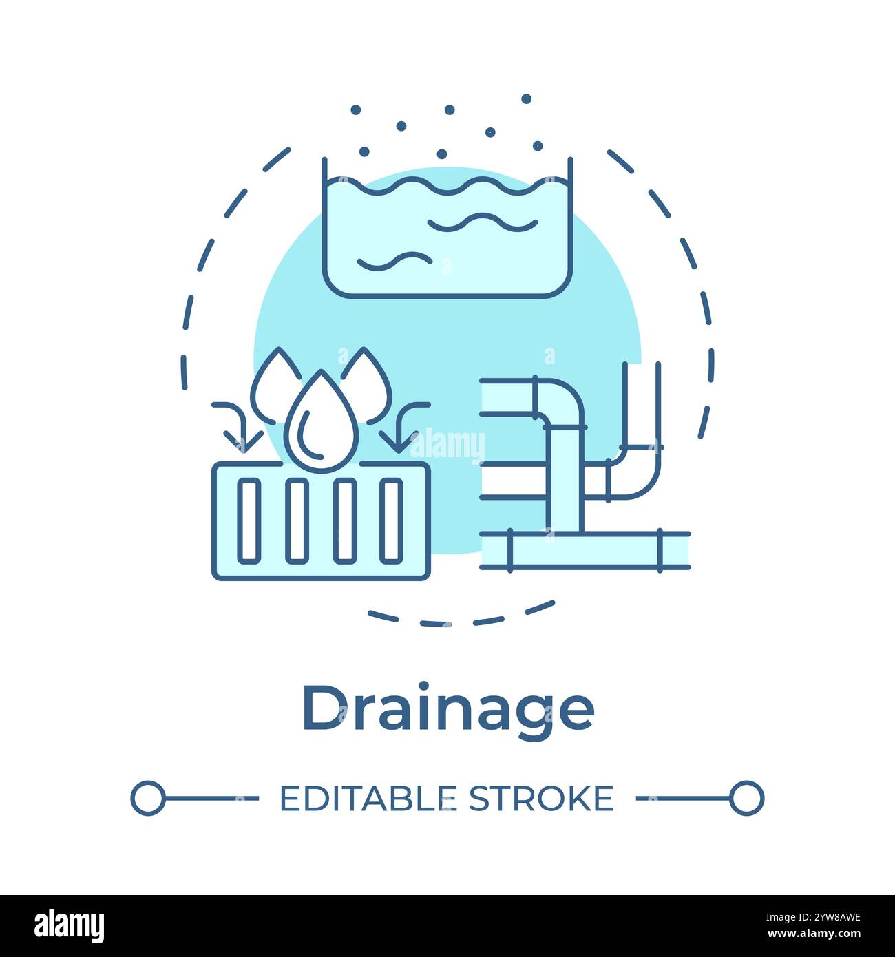 Drainage conditions soft blue concept icon Stock Vector Image & Art - Alamy