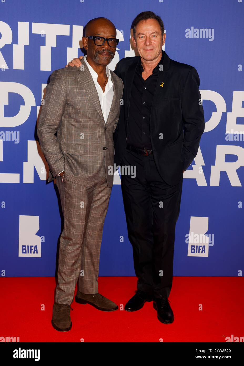 Lennie James and Jason Isaacs attend the 27th British Independent Film Awards at the Roundhouse ...