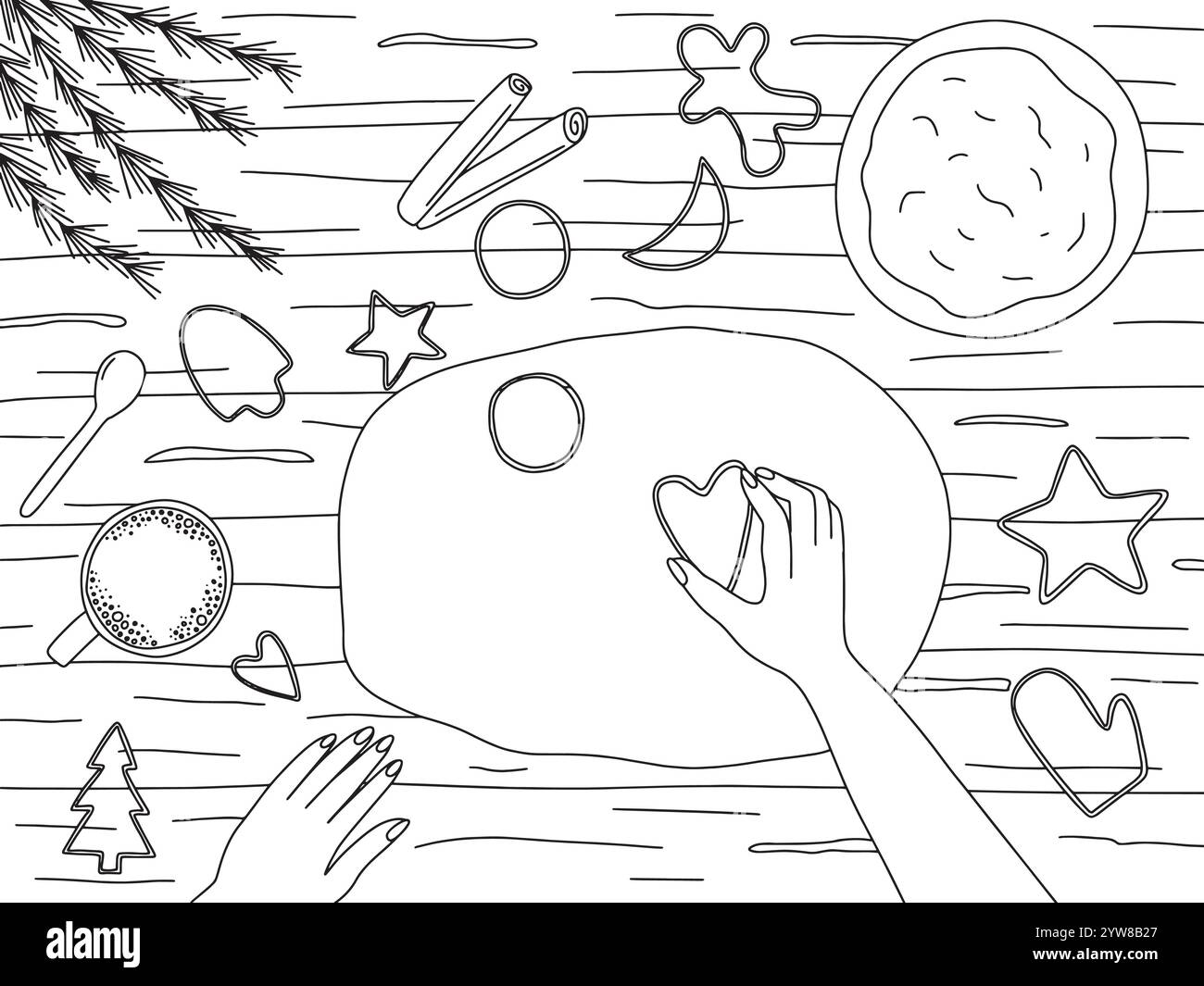 Homemade festive cookies dessert Black and White Stock Photos & Images ...