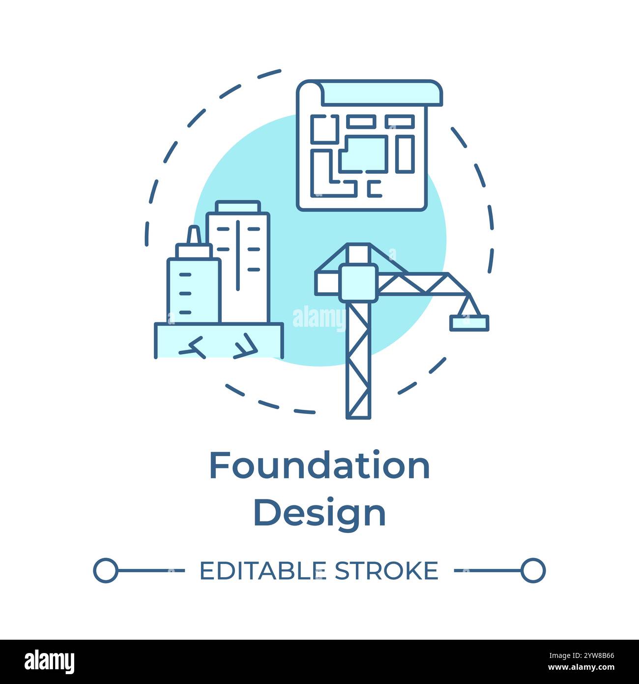 Foundation design soft blue concept icon Stock Vector Image & Art - Alamy