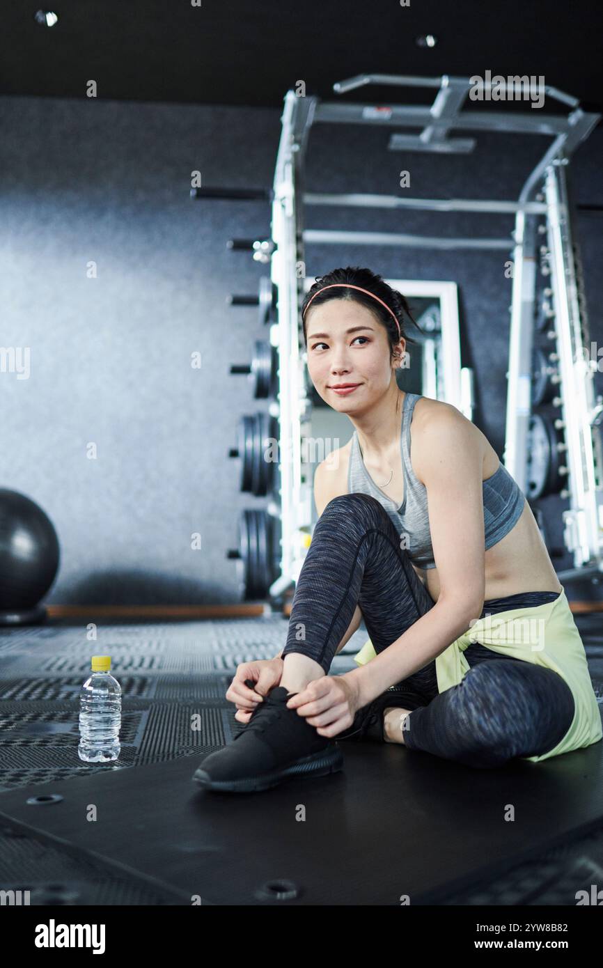 Workout Young women Preparation Stock Photo - Alamy
