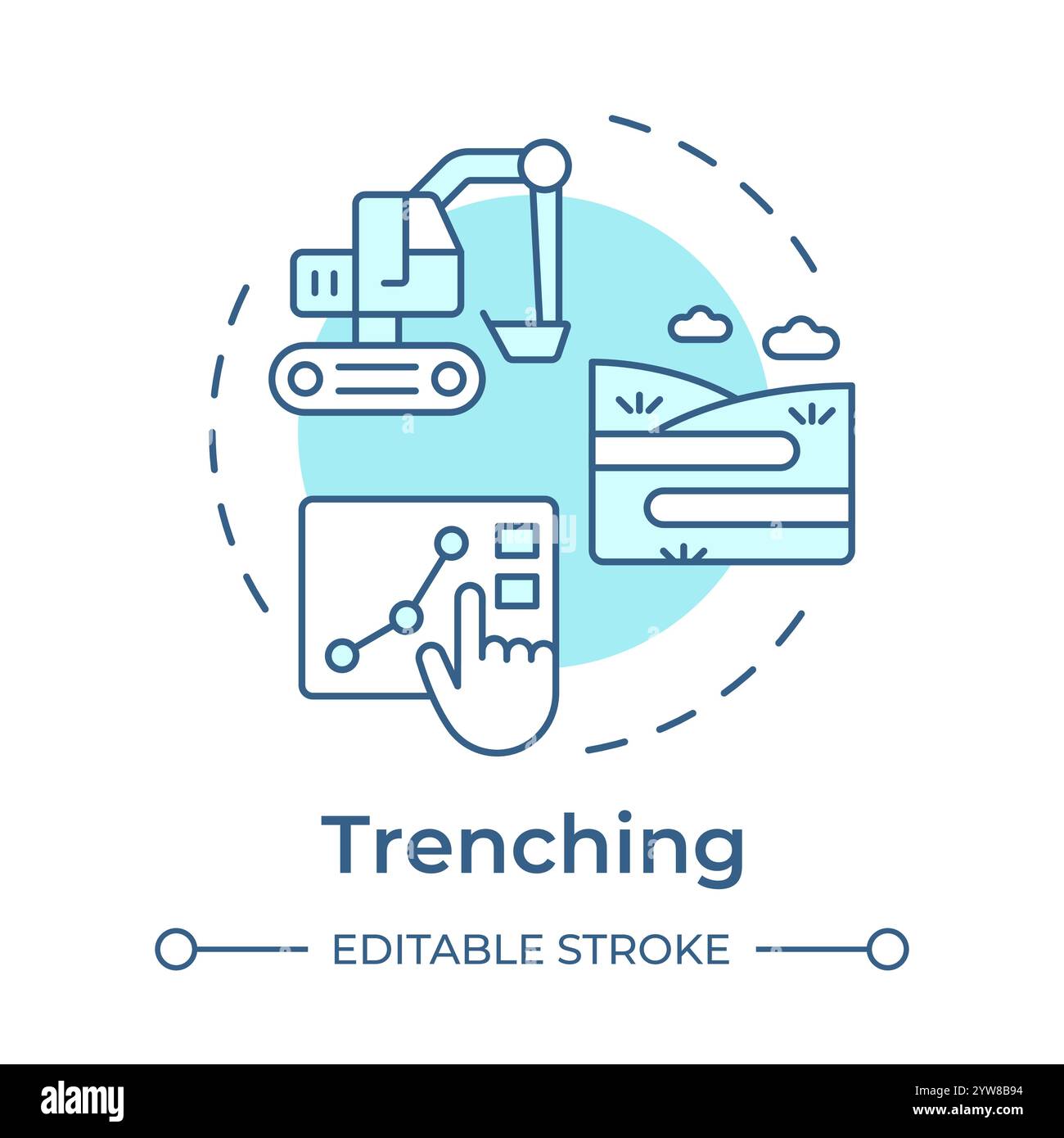 Trenching soil Stock Vector Images - Alamy