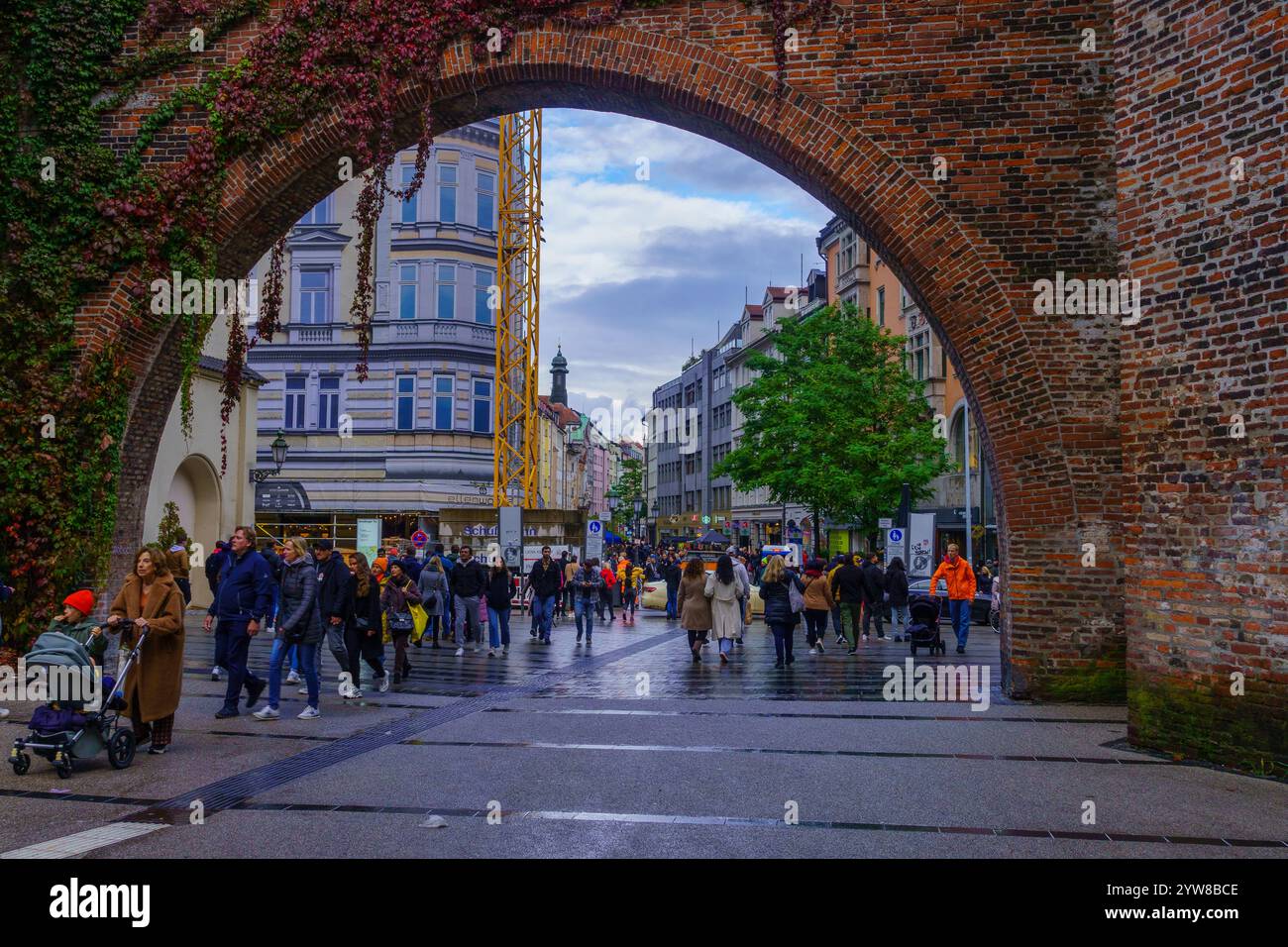 Munich, Germany - October 05, 2024: Scene of the Sendlinger Tor gate ...