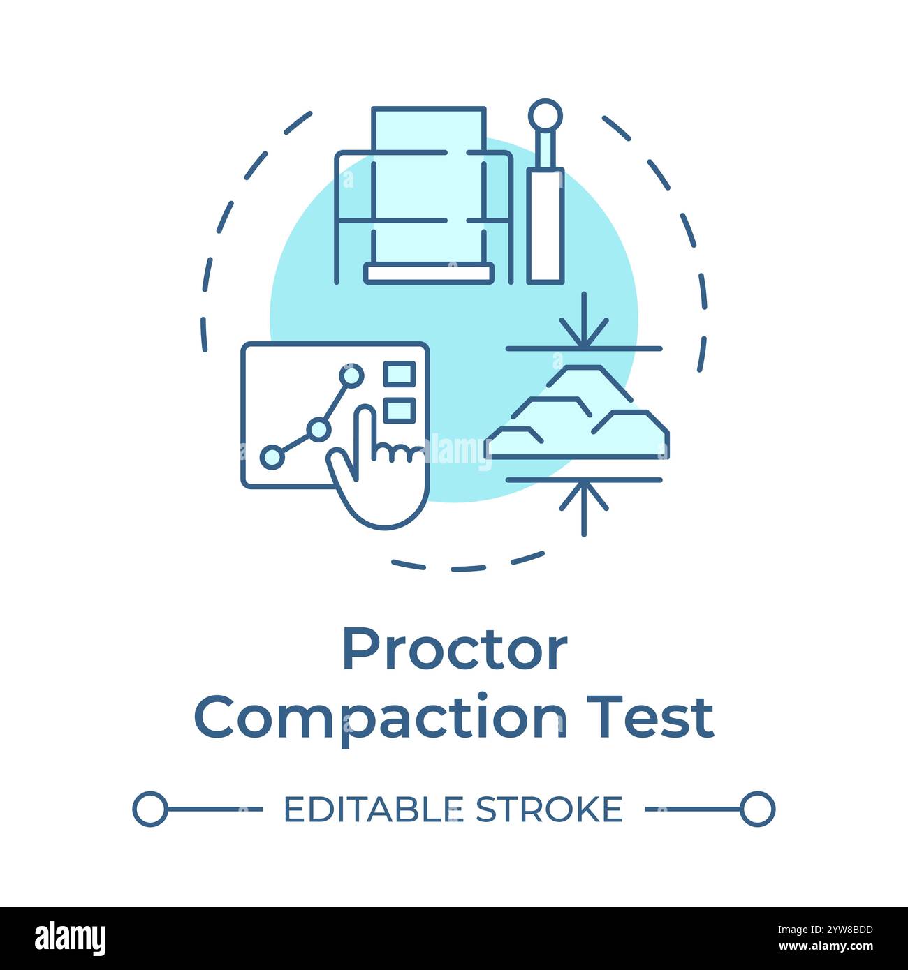 Proctor compaction test soft blue concept icon Stock Vector Image & Art ...