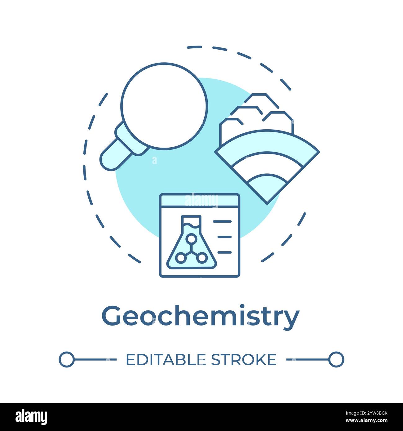 Geochemistry soft blue concept icon Stock Vector Image & Art - Alamy