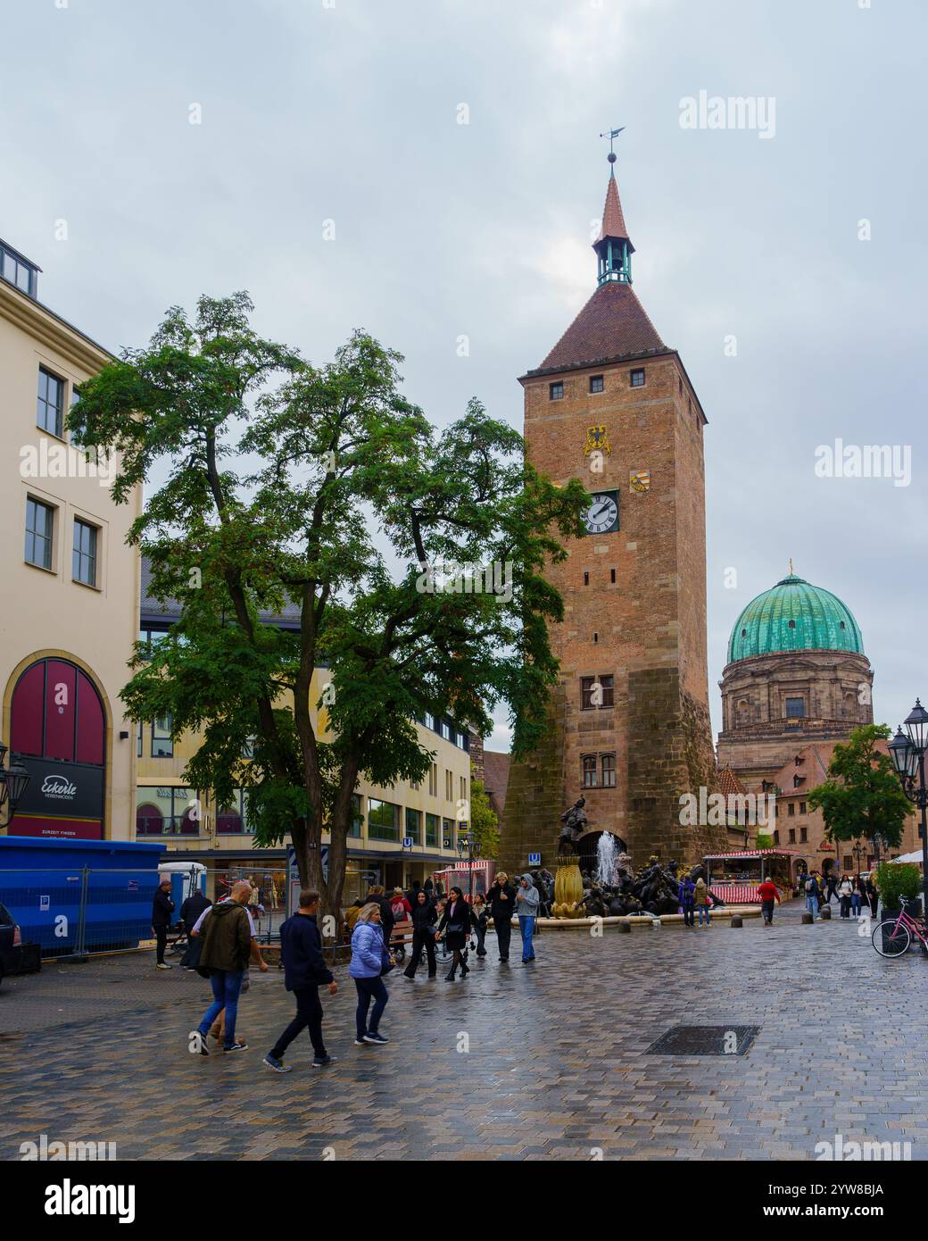 Nuremberg, Germany - October 07, 2024: Street scene with the White ...