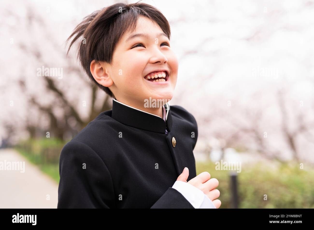 Junior high school students Spring Stock Photo - Alamy