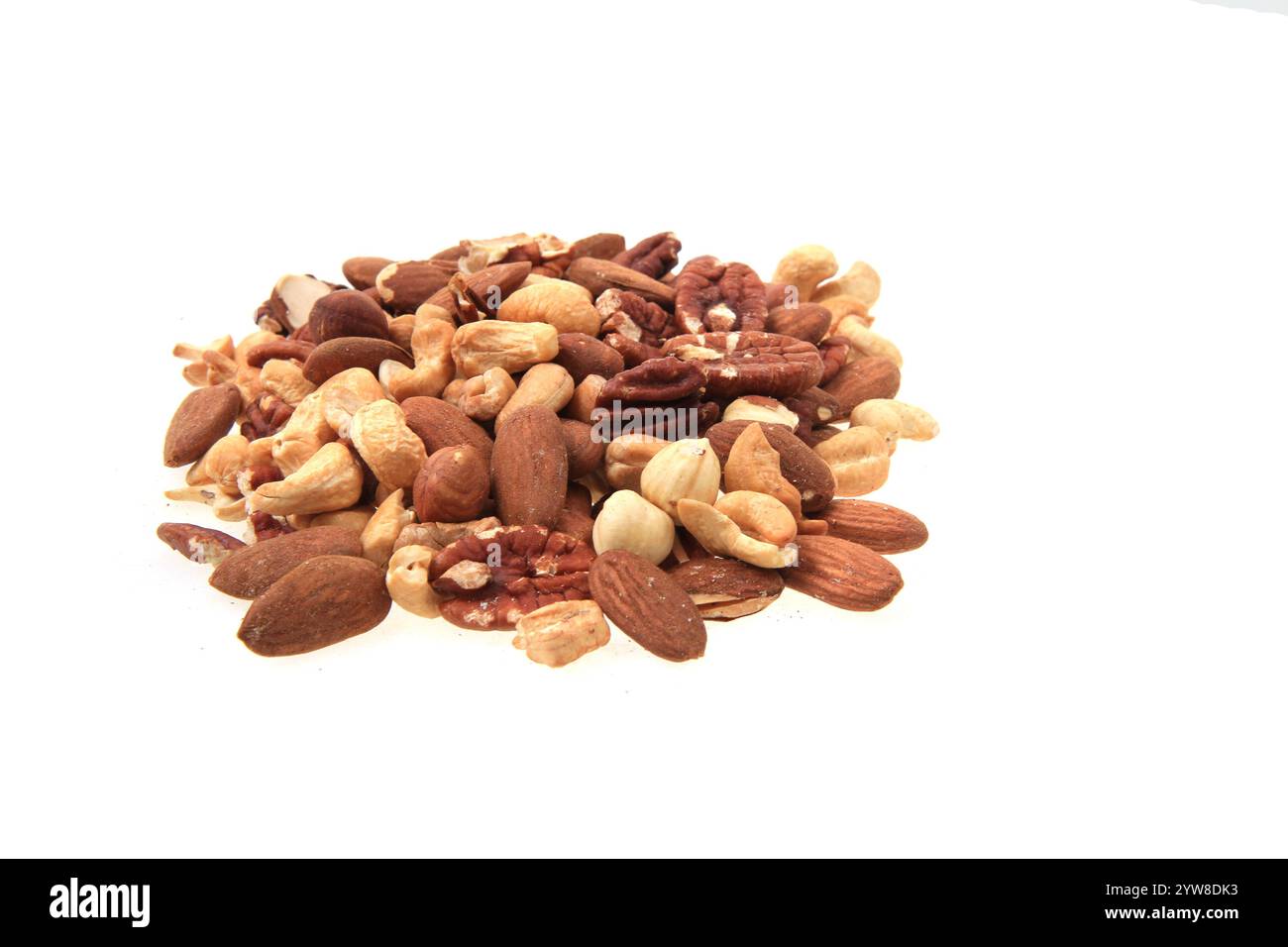 different nuts isolated on the white background Stock Photo - Alamy