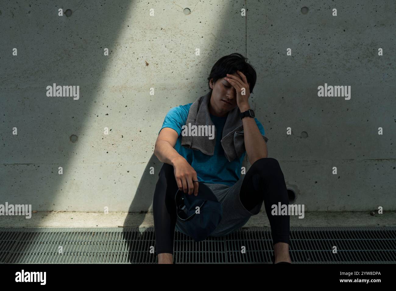 Men who become unwell during exercise Stock Photo - Alamy