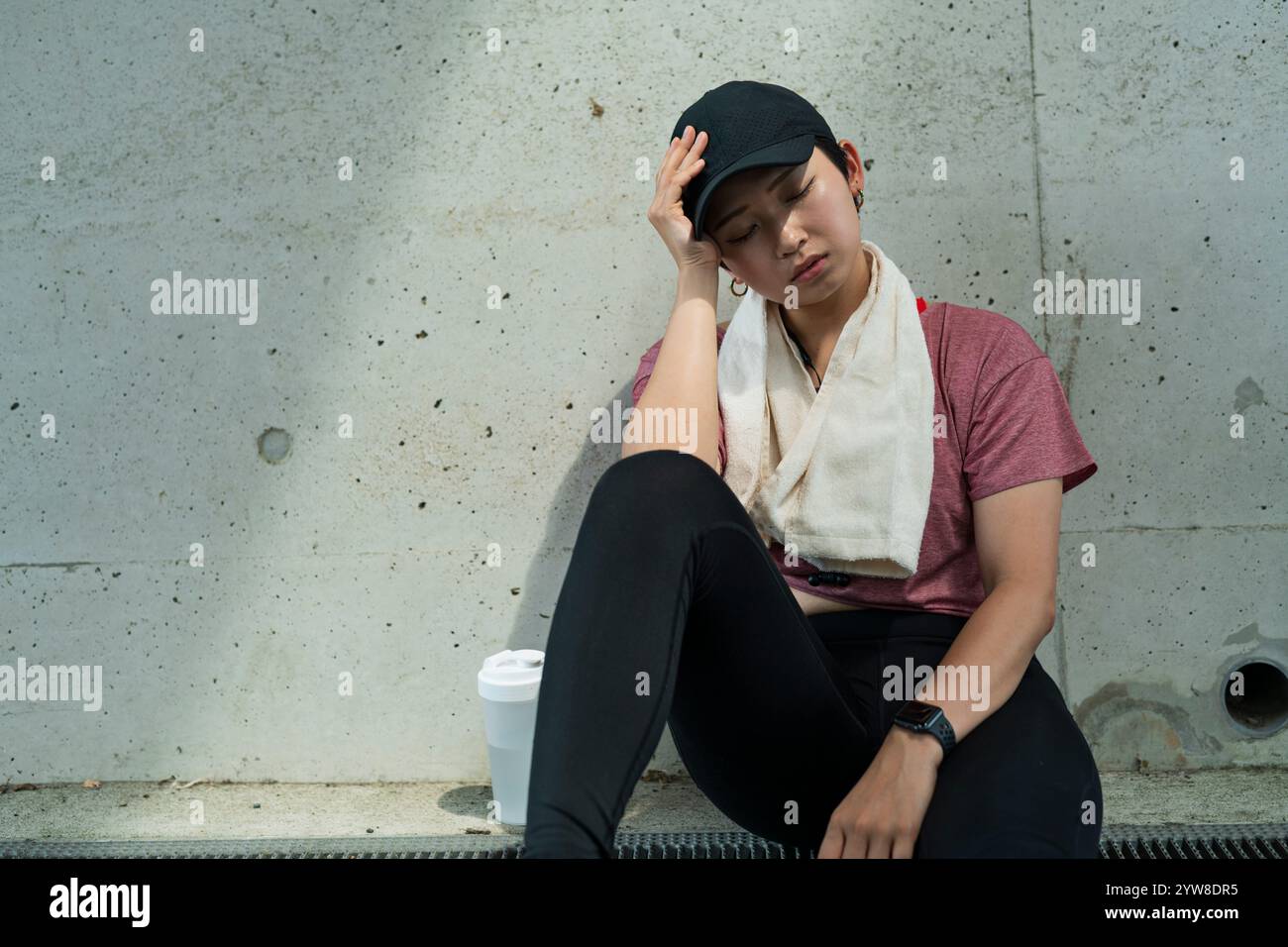 Women who fall ill during exercise Stock Photo - Alamy