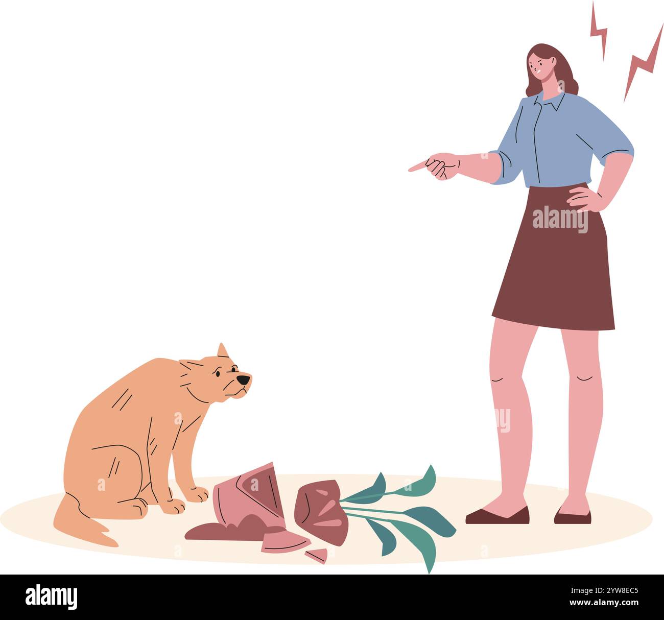 Cartoon woman angry hi-res stock photography and images - Alamy