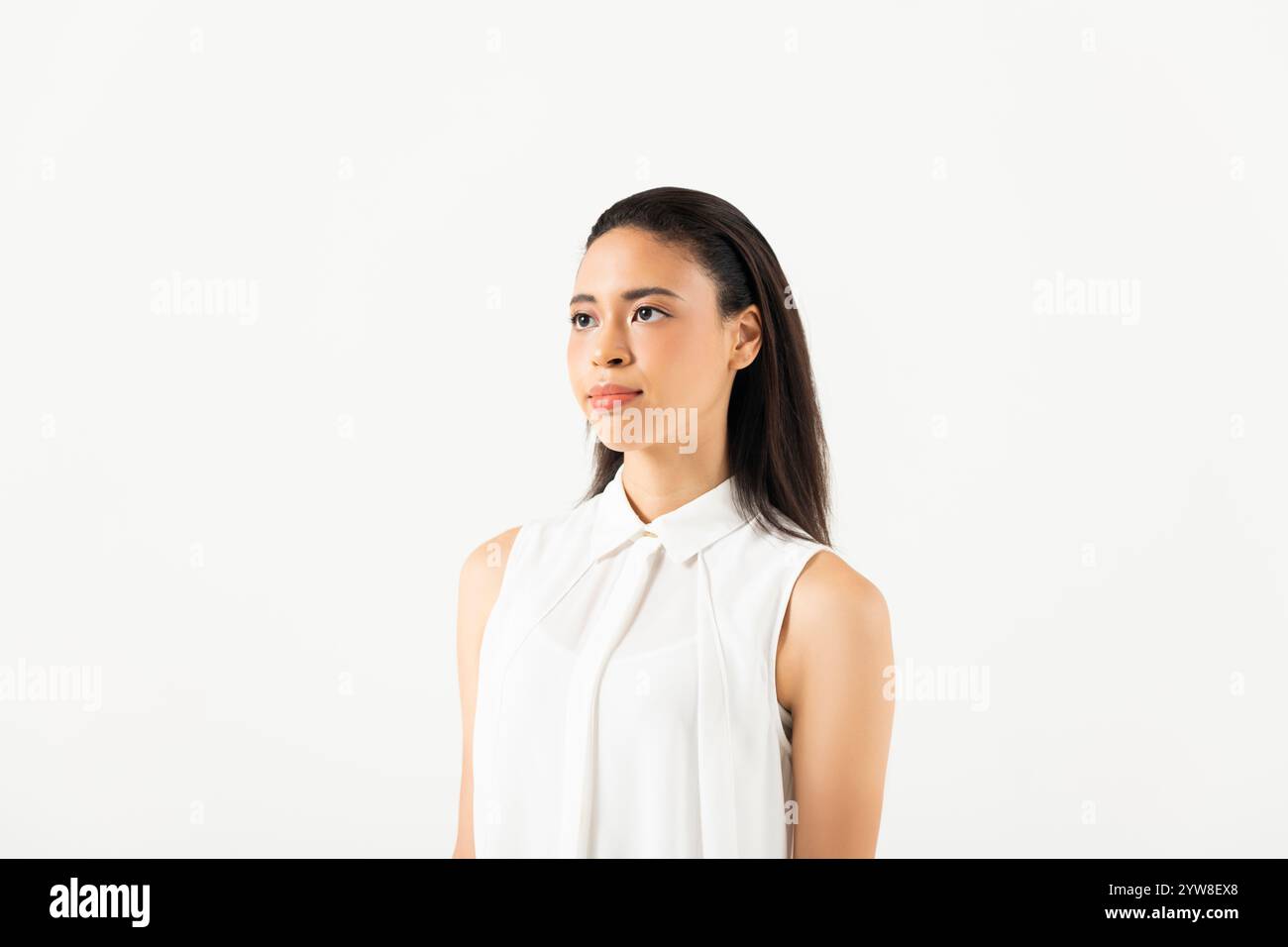 Portrait of half woman Stock Photo - Alamy