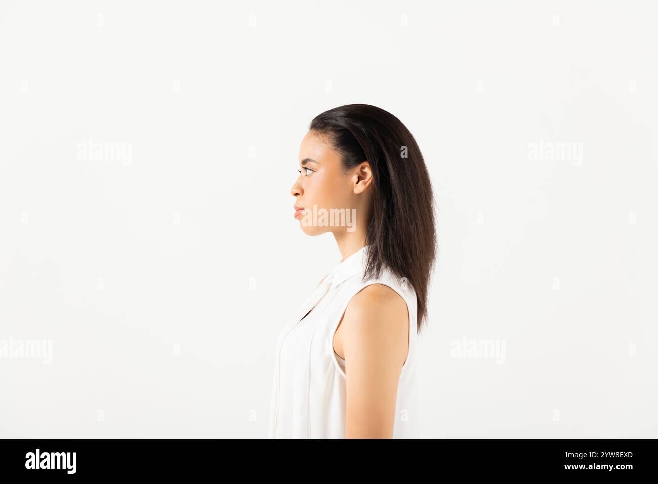 Portrait of half woman Stock Photo - Alamy