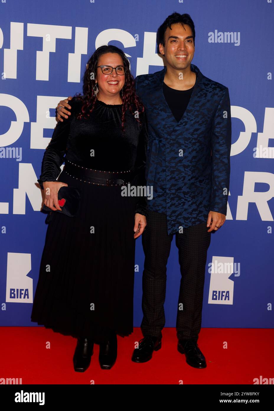 London, UK. 08th Dec, 2024. Sally El Hosaini and James Krishna Floyd attend the 27th British ...