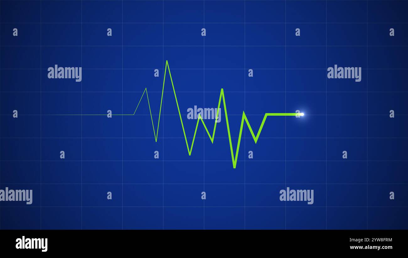 Heartbeat frequency on heart line monitor recording pulse Stock Photo ...