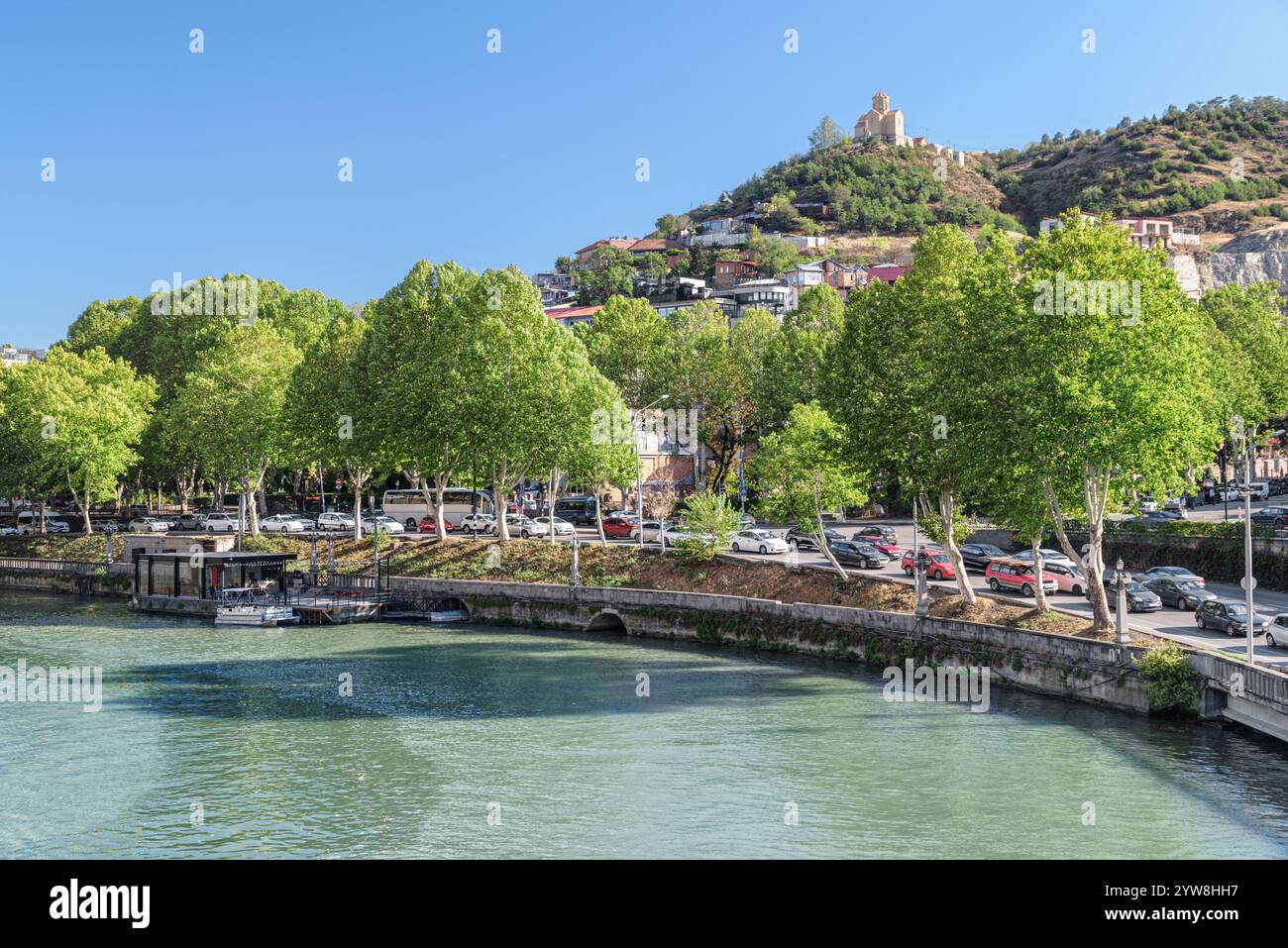 The Kura (Mtkvari) River in Old Town of Tbilisi, Georgia Stock Photo ...