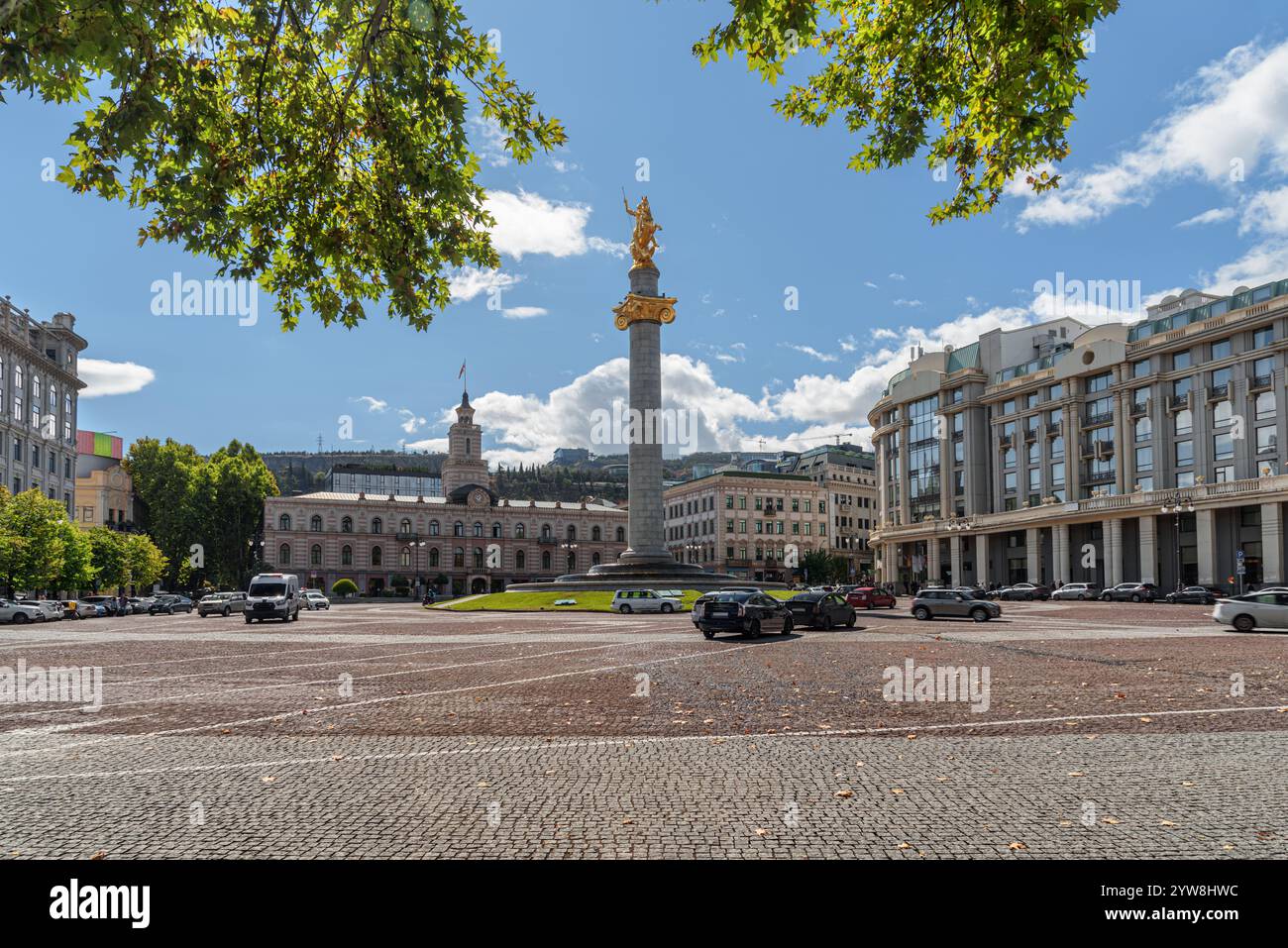 Awesome view of Freedom Square in Tbilisi, Georgia Stock Photo - Alamy