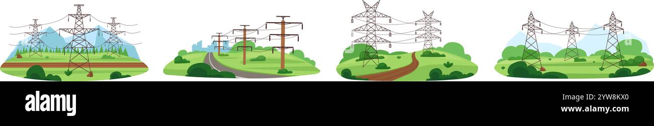 Urban park scenes spring Stock Vector Images - Alamy