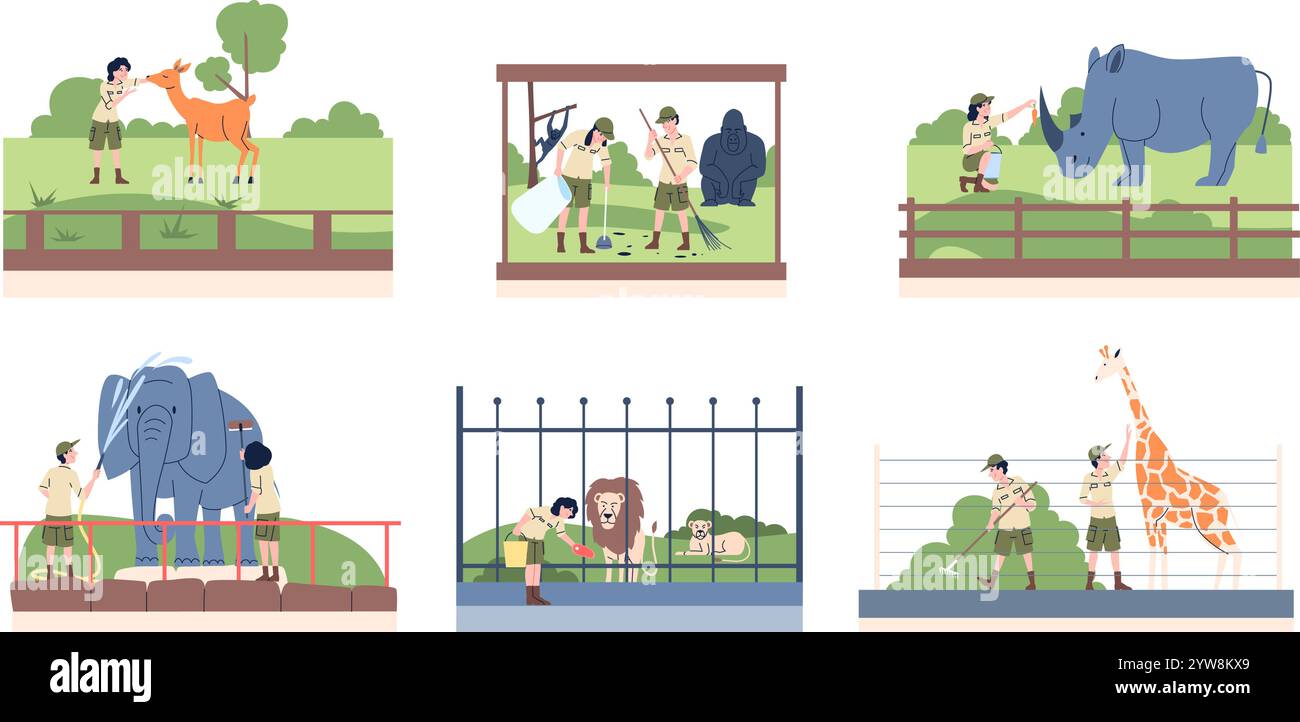 Man washing elephant at Stock Vector Images - Alamy