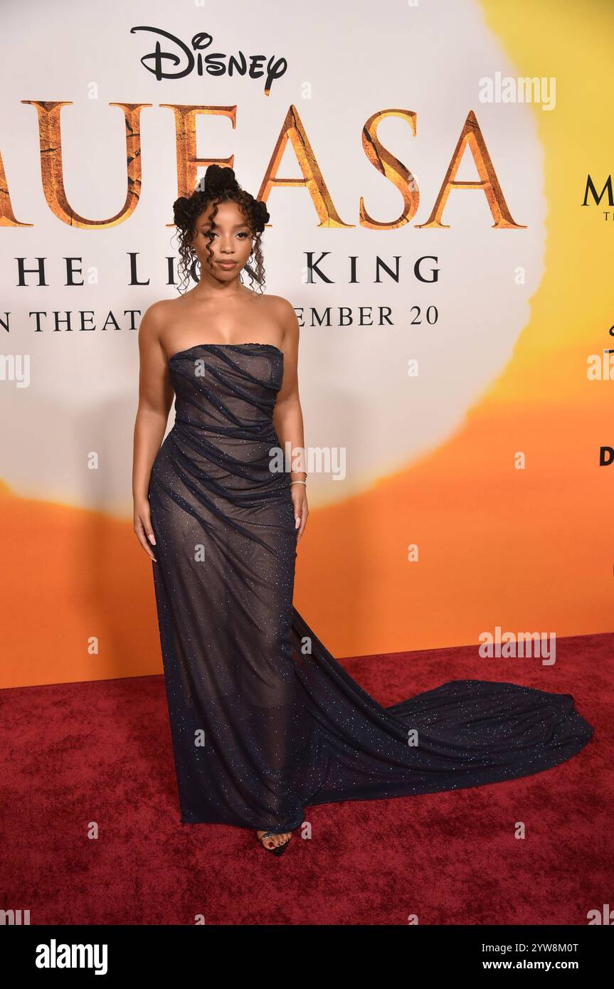 Chloe Bailey arrives at the premiere of "Mufasa: The Lion King" on ...