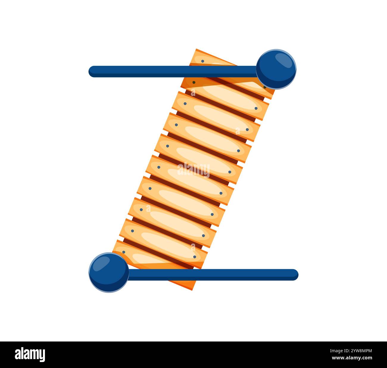 Xylophone musical instrument font Z letter. Sound festival classic ...
