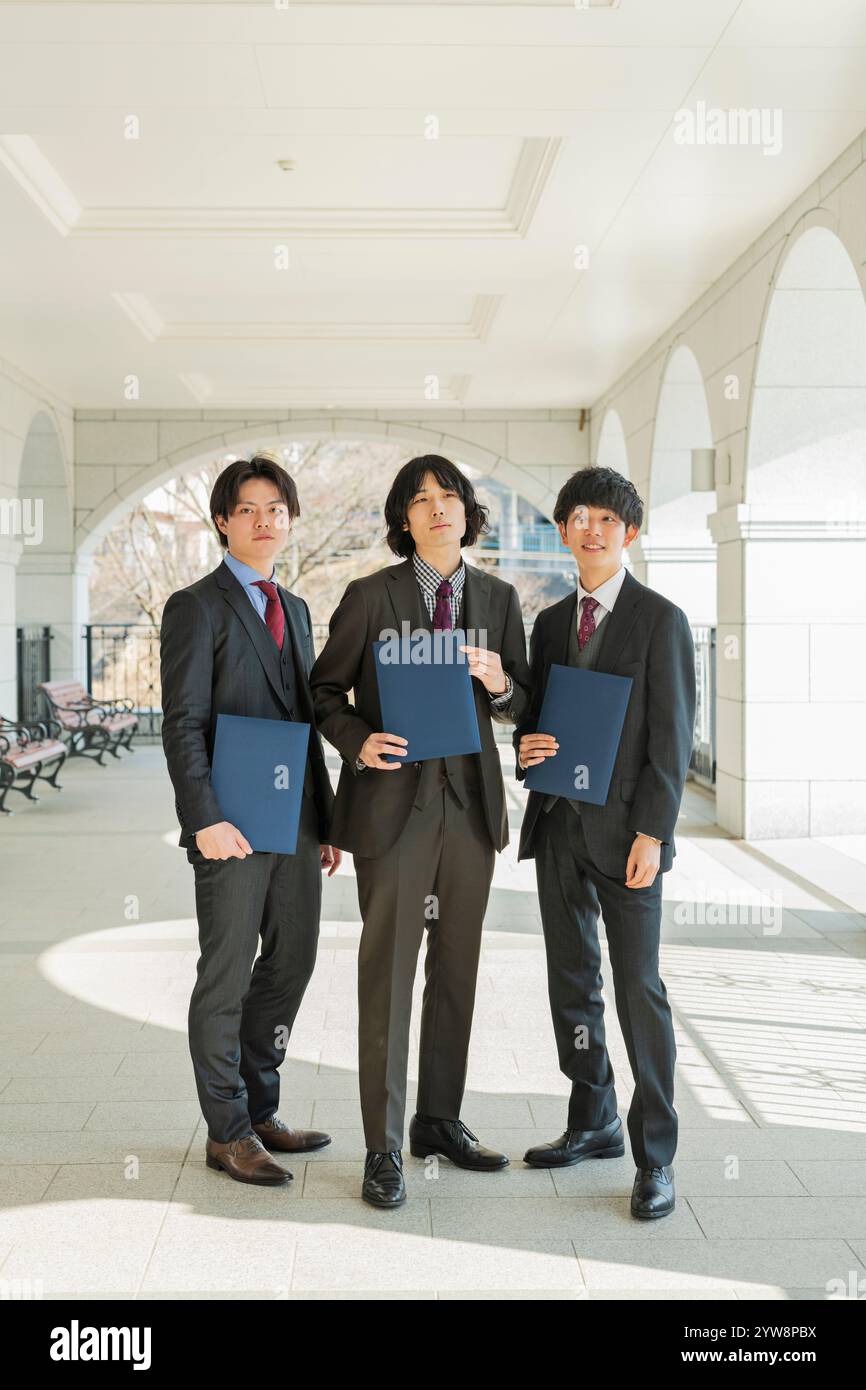 Graduation ceremony Male university student looking friendly Stock ...