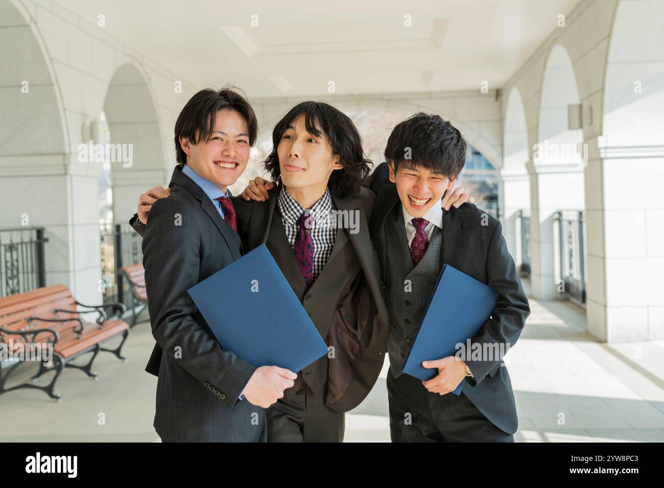 Graduation ceremony Male university student looking friendly Stock ...