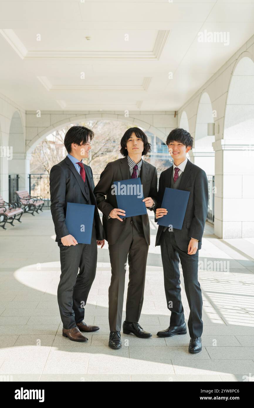 Graduation ceremony Male university student looking friendly Stock ...