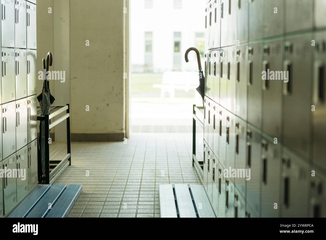 Clog box at school Stock Photo - Alamy