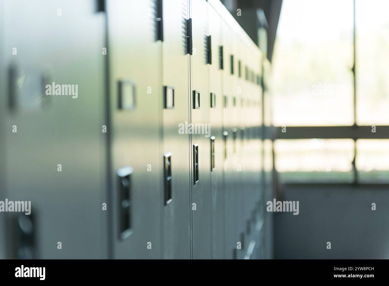 Lockers in the classroom Stock Photo - Alamy