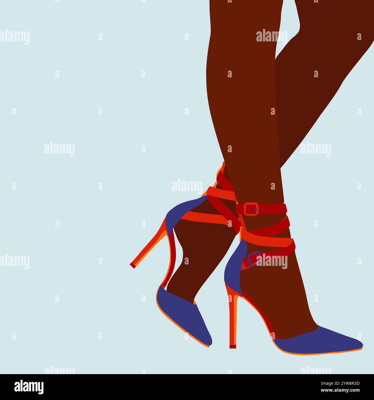 Woman high heel shoes illustration Stock Photo - Alamy
