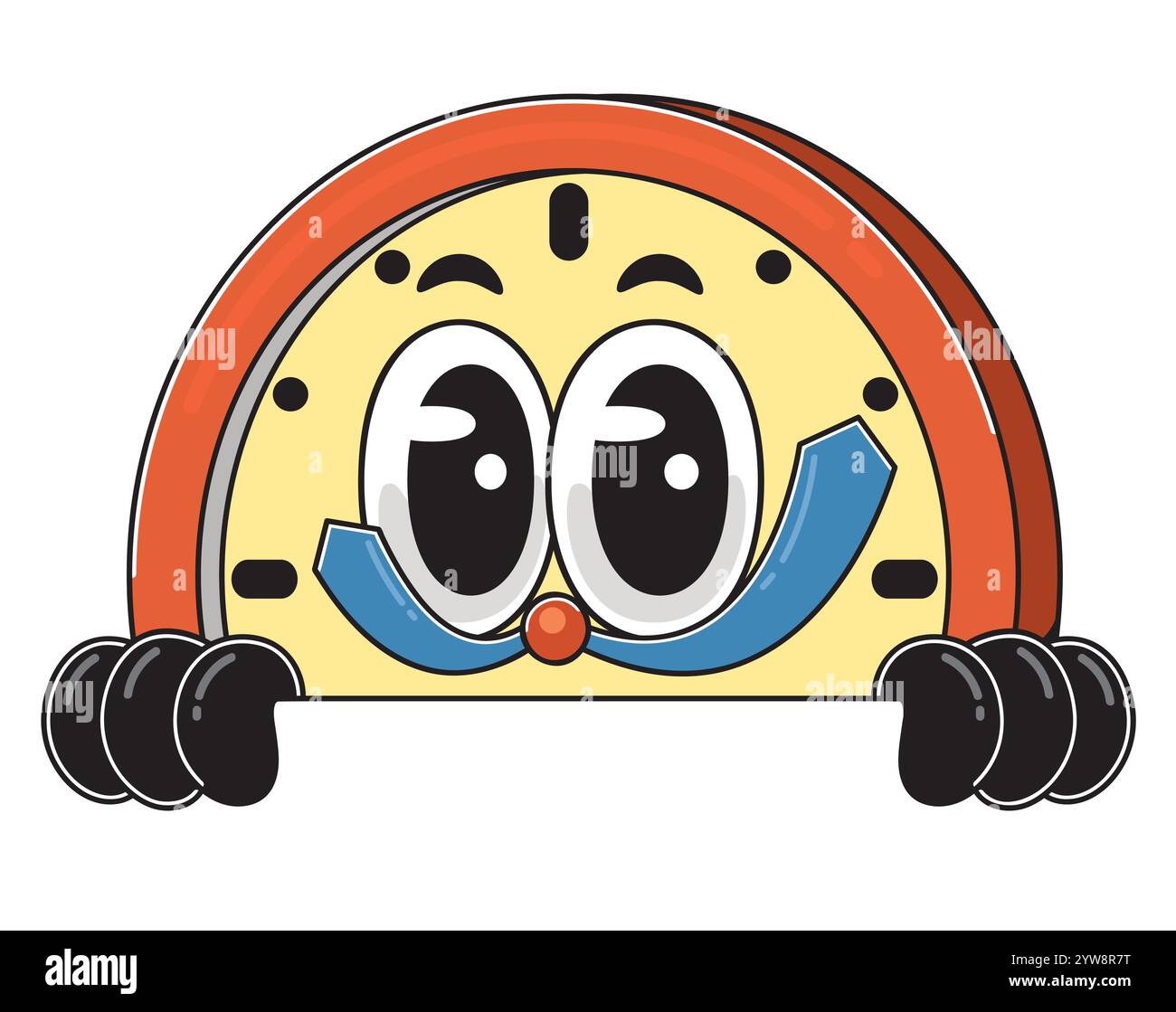 Cute Cartoon Clock with a Playful Expression – Time Character ...