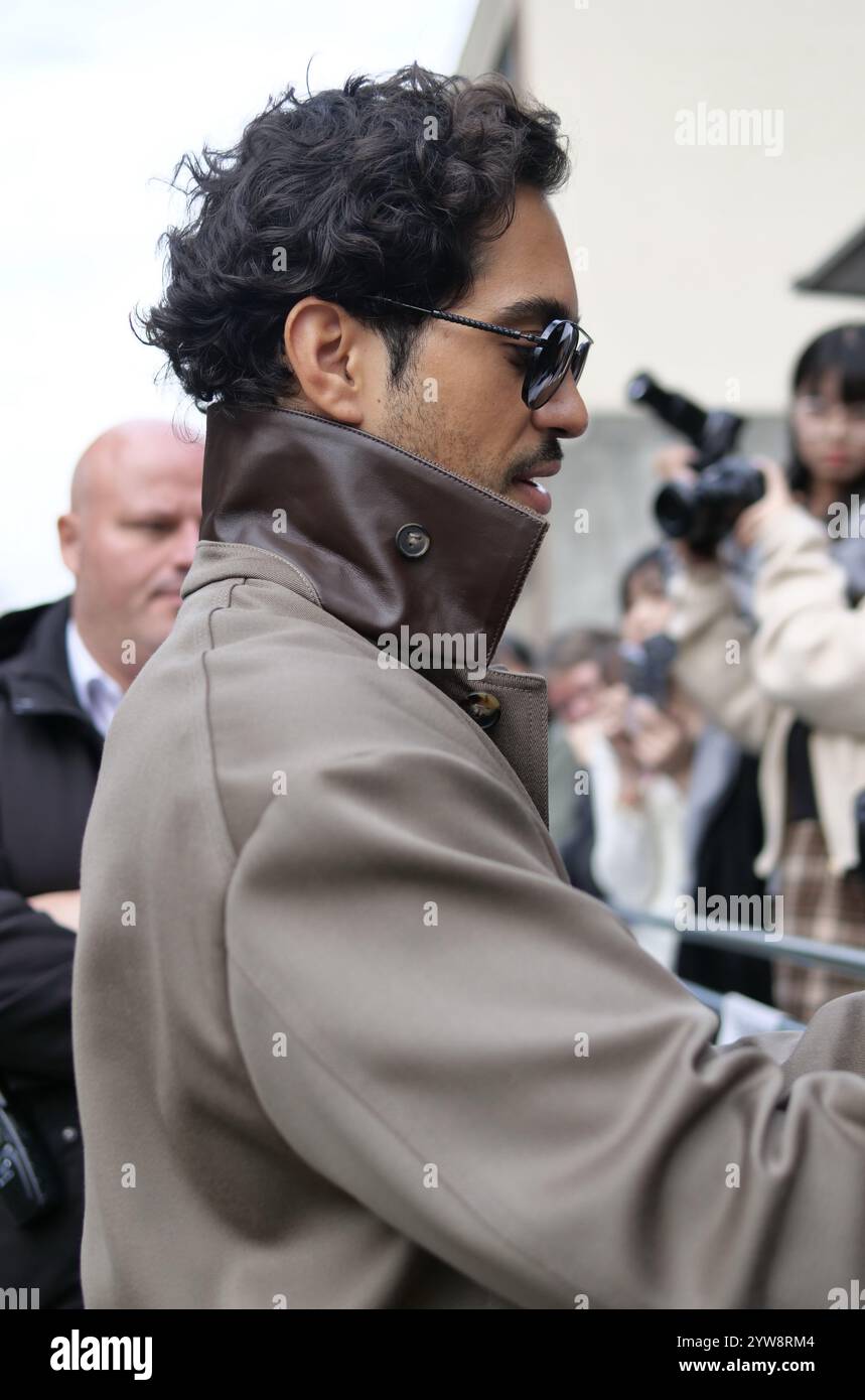 Italian singer Mahmood after Tods fashion show during MIlano fashion ...