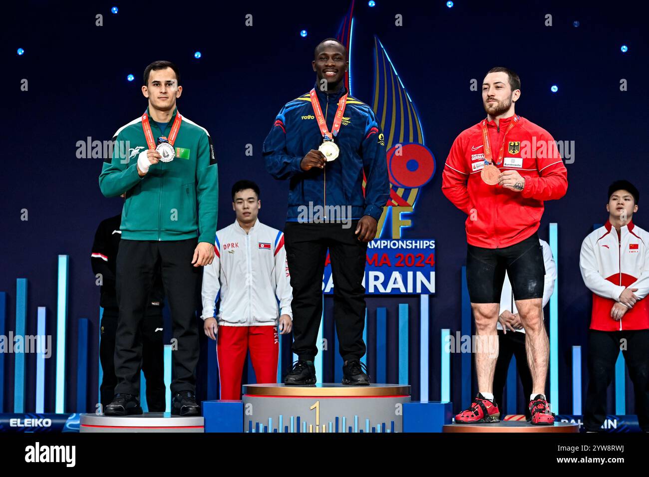 Bunyad Rashidov of Turkmenistan, silver, Edwin Andres Lagarejo Mosquera ...