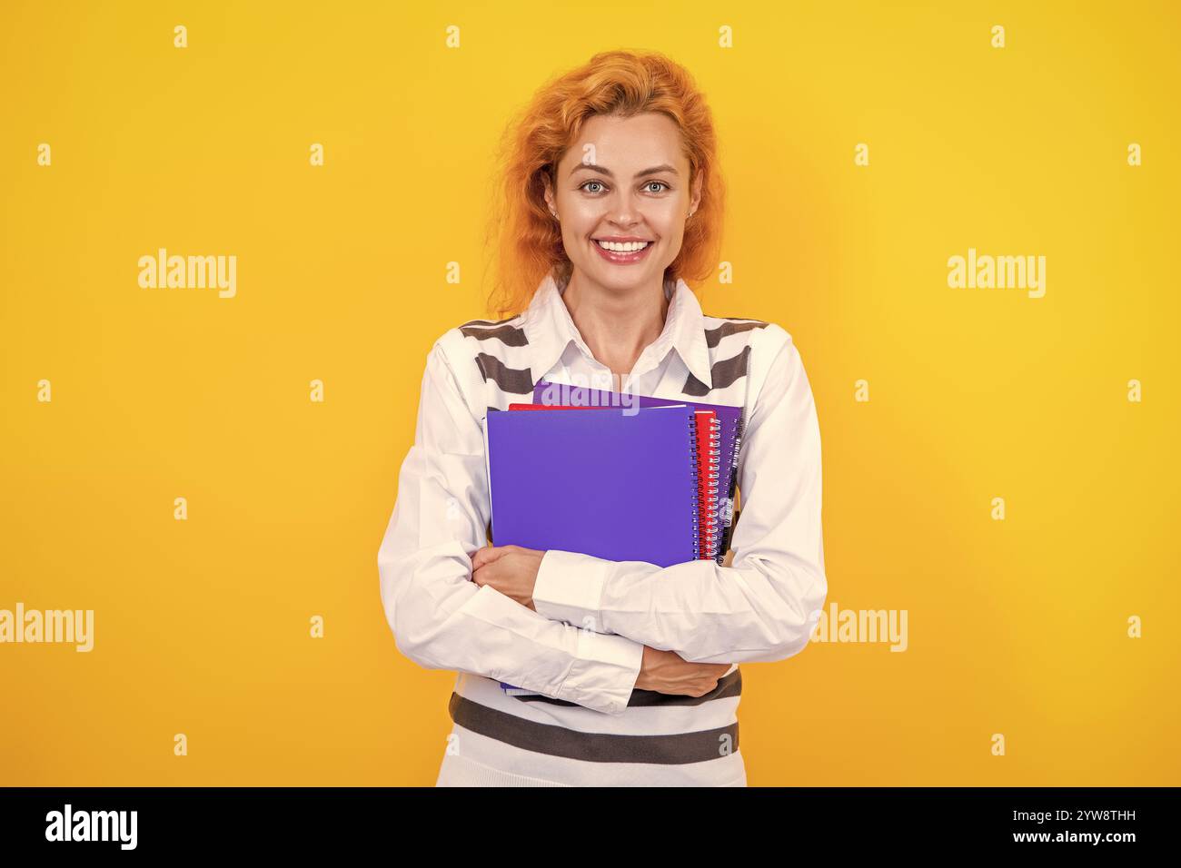 Knowledge of educated woman. College teacher. Teacher isolated on ...