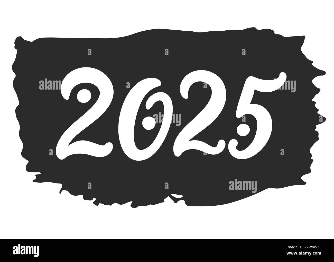 New Year 2025 Hand Lettering Banner Vector Numbers Stock Vector Image ...