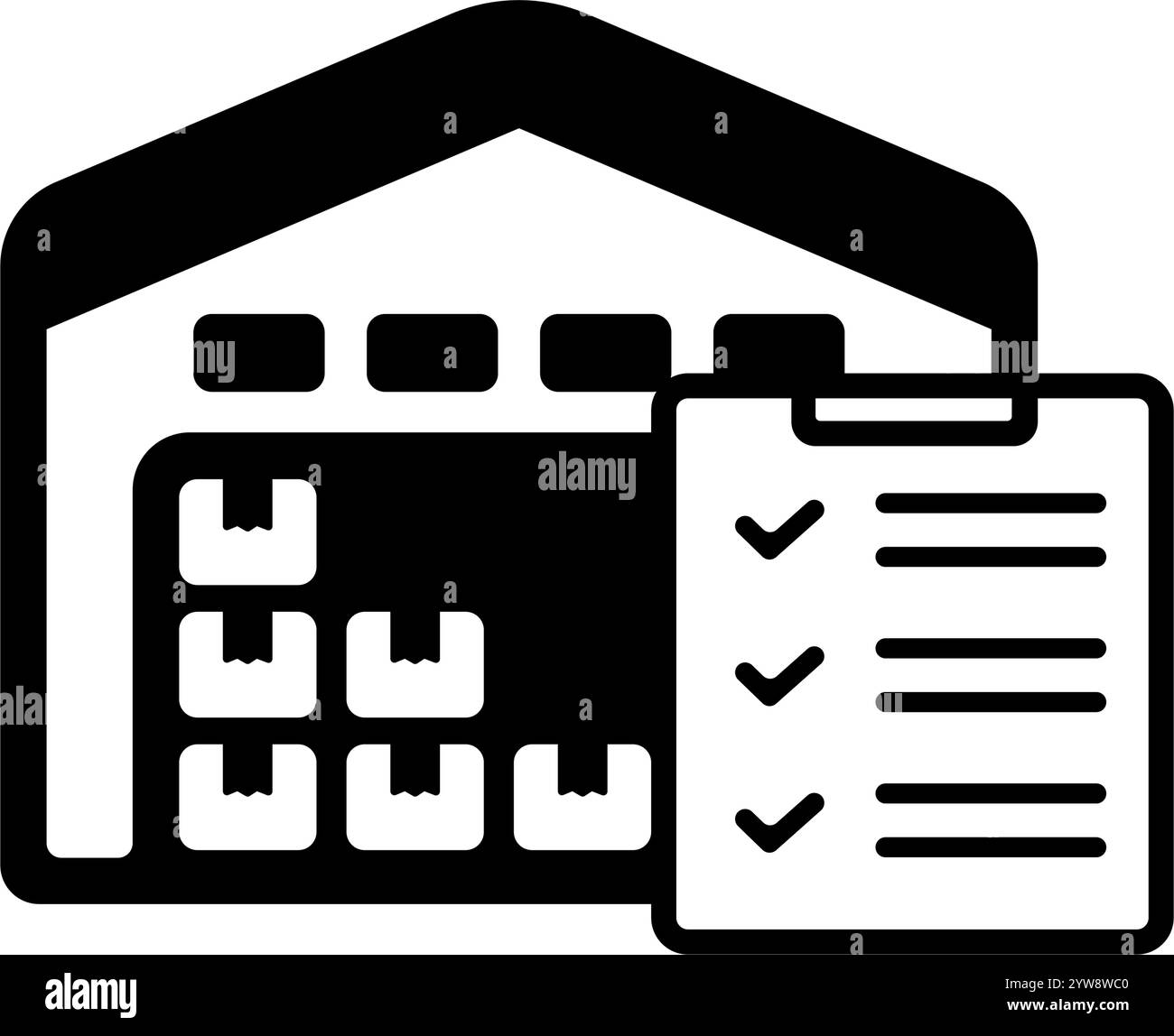 Inventory audit vector icon illustration (warehouse Stock Vector Image ...