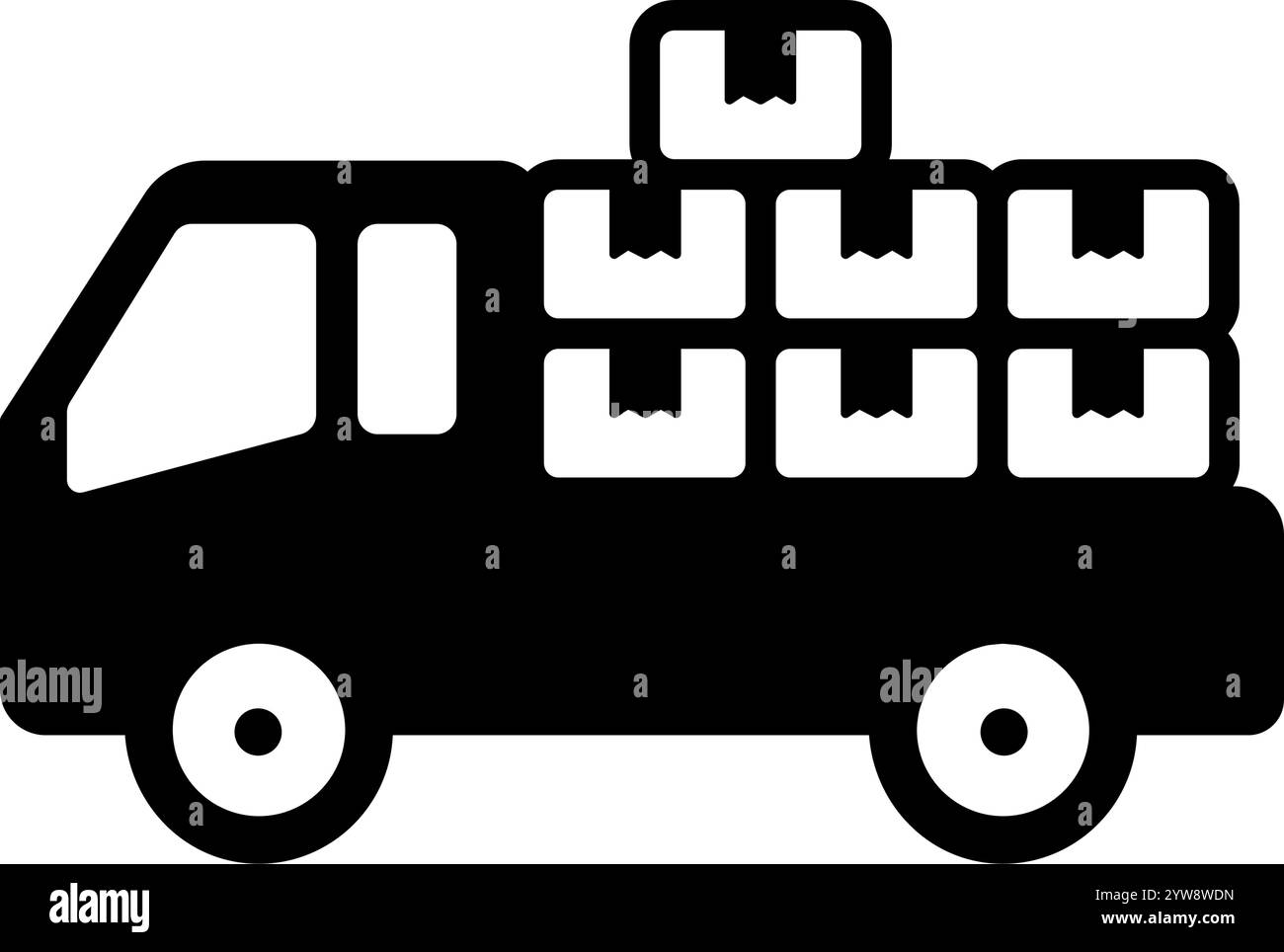 Courier service shipping delivery Black and White Stock Photos & Images ...