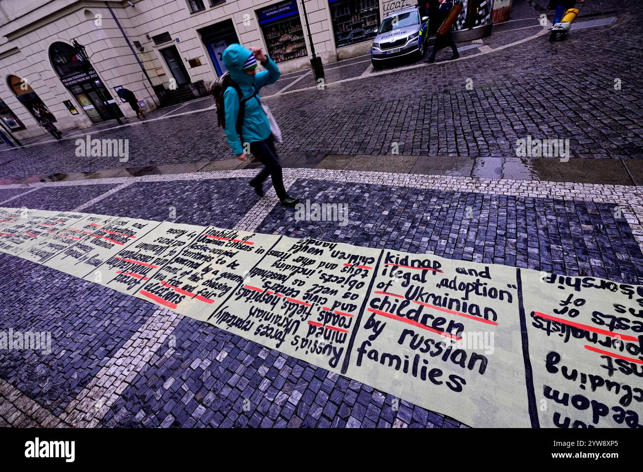 Prague, Czech Republic. 10th Dec, 2024. Carpet of Trampled Human Rights ...