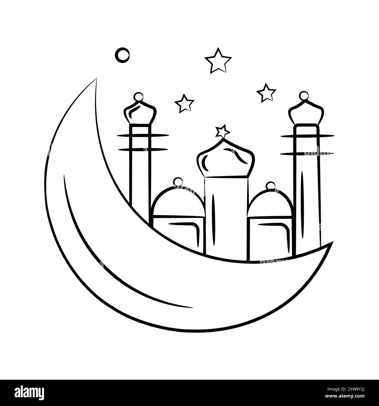 Conceptual vector of eid al adha crescent moon, premium icon Stock ...