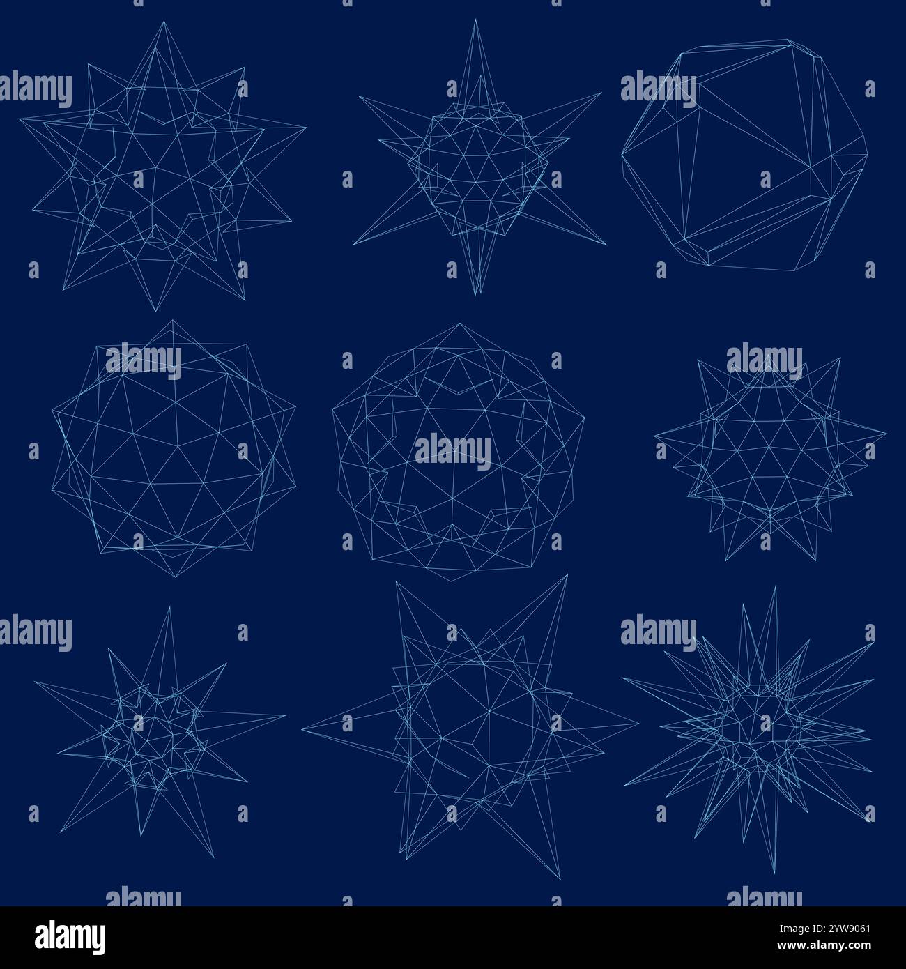 Line art shapes set of esoteric glyphs, pictograms and symbols. Vector ...