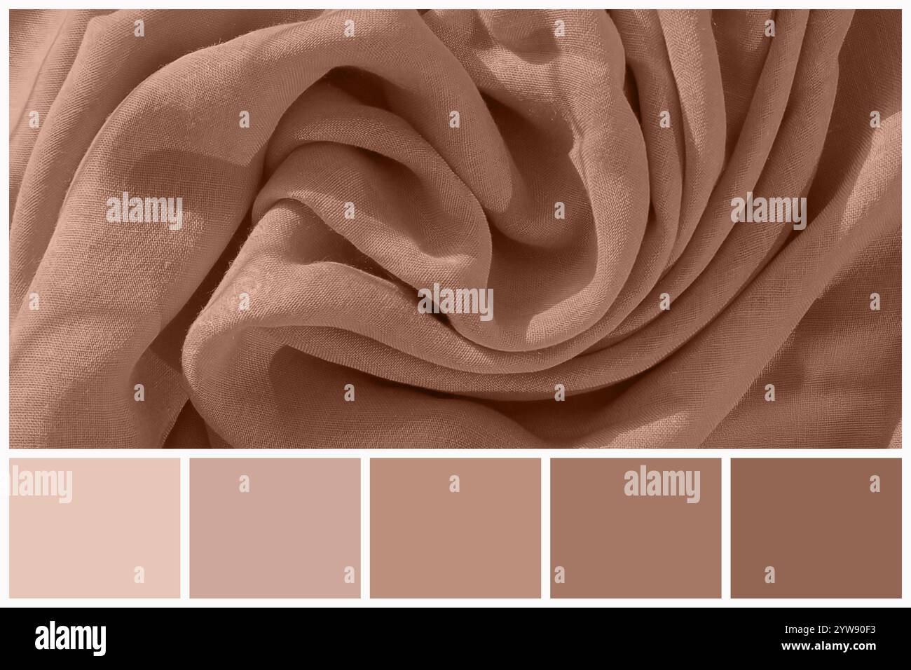 Elegant Textile with Soft Draping in Mocha Mousse Tones Stock Photo - Alamy