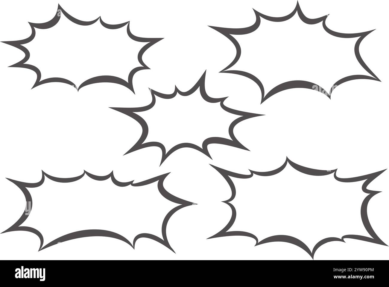 Comic speech bubble. Vector cartoon manga frame with bomb explosion ...