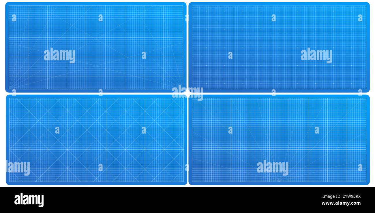 Blank wireframe grid background vector. Blueprint-style paper for ...