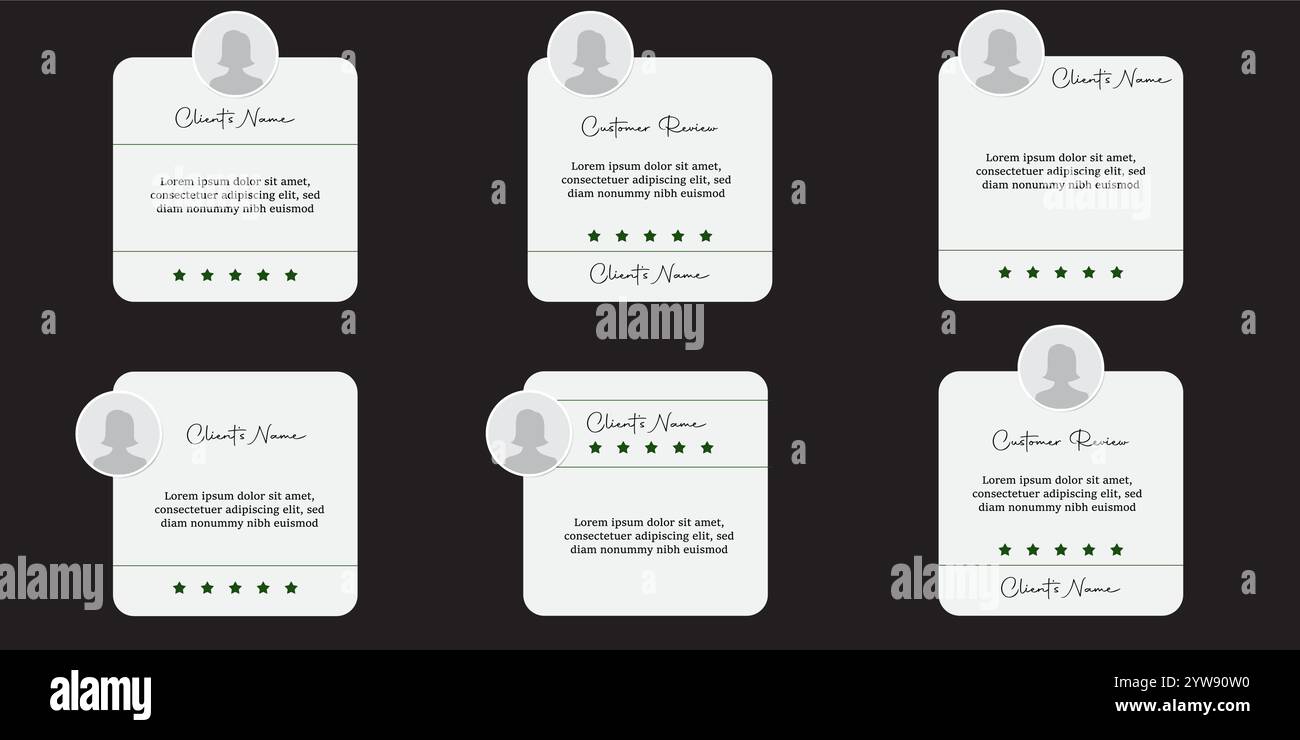 Square vector templates for customer feedback, beige background with ...