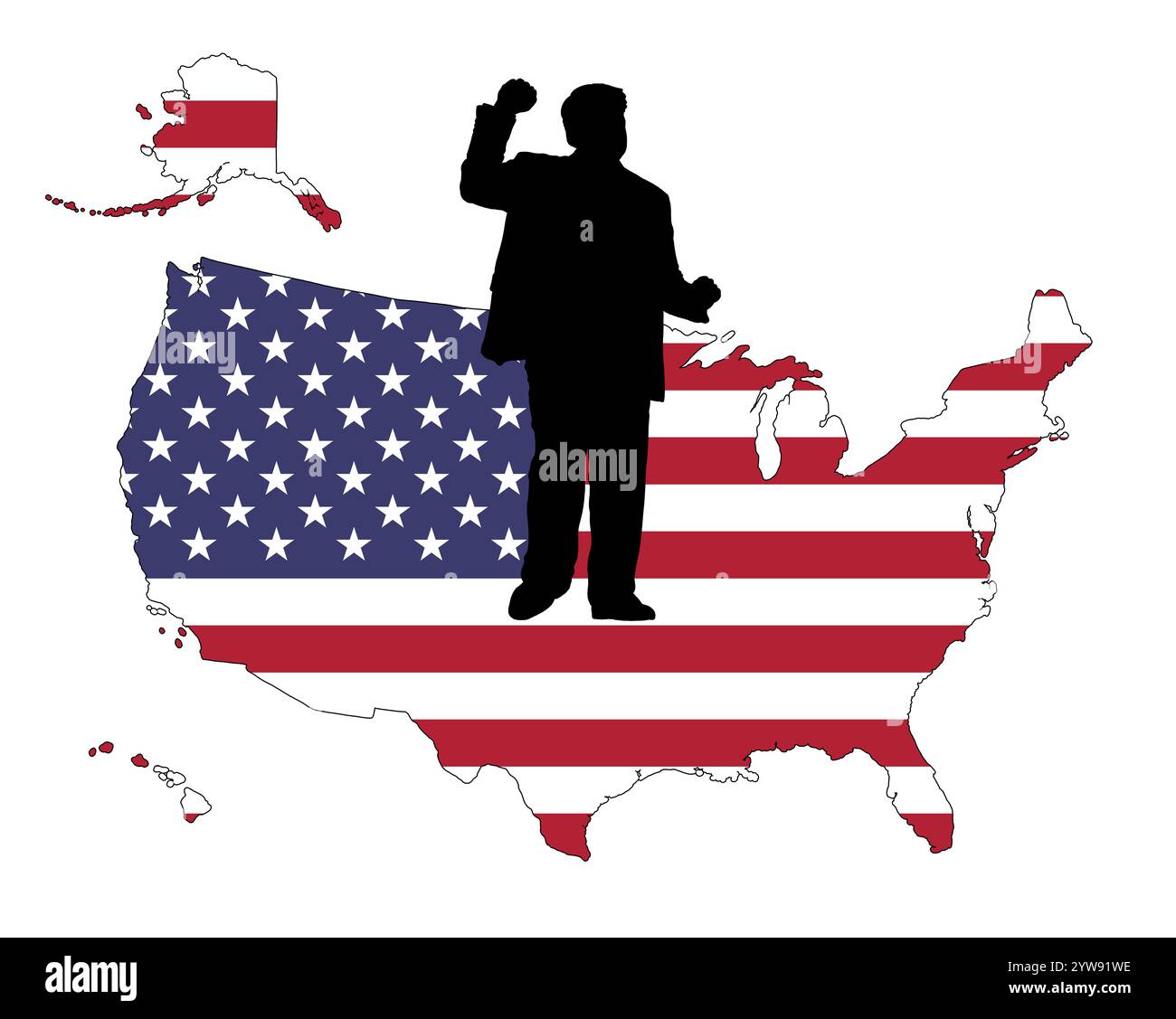 Patriotic man man american Cut Out Stock Images & Pictures - Alamy