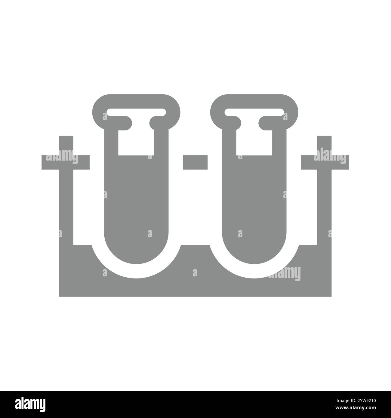 Test tube rack vector icon. Flask or laboratory glassware chemistry ...
